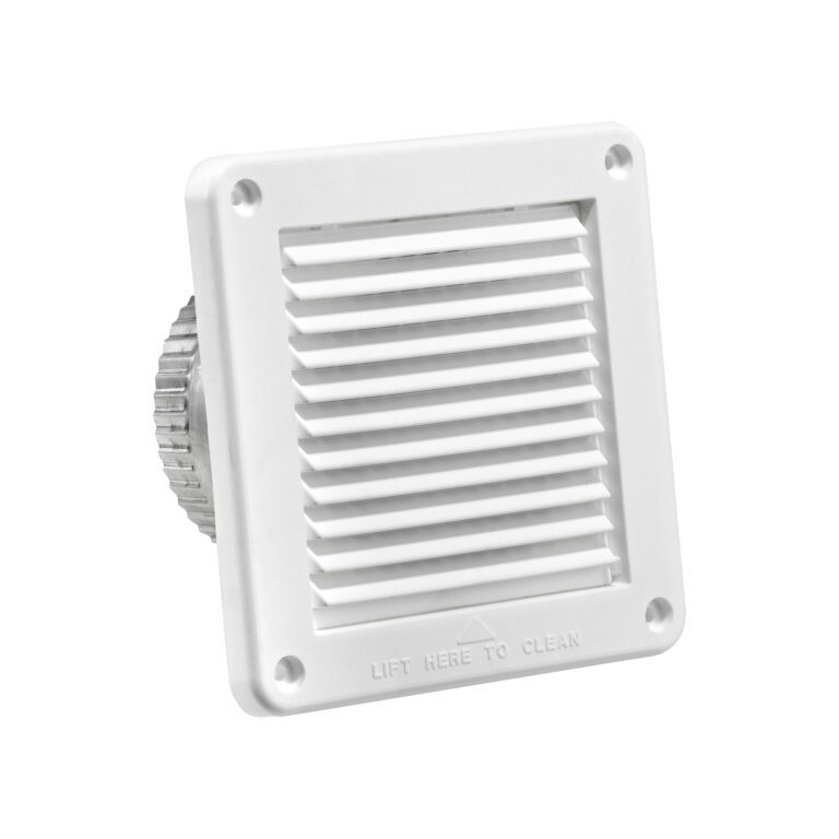 Intake Vent - 4 inch White Plastic Fresh Air Vent #674W-ML