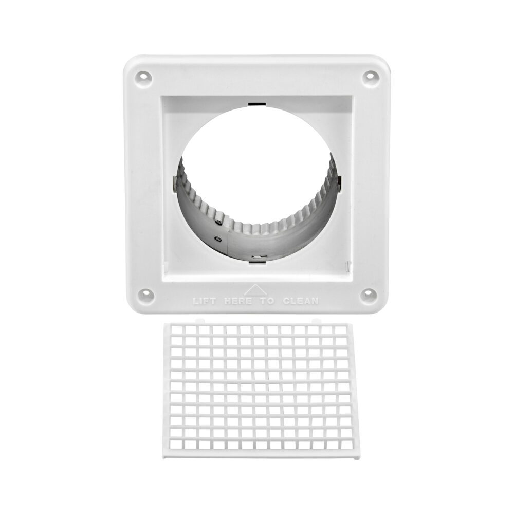 Intake Vent - 4 inch White Plastic Fresh Air Vent #674W-ML