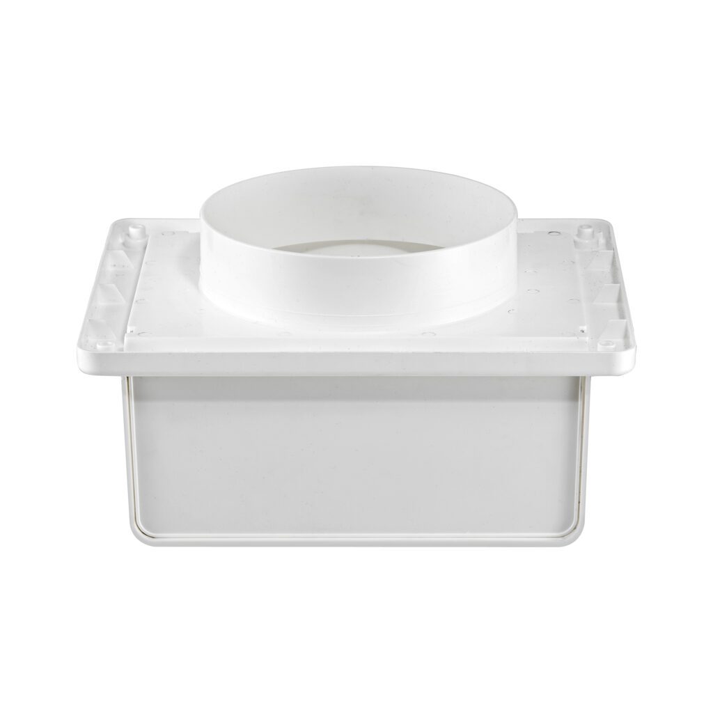 6 inch Exhaust Soffit Bath Fan Vent - Damper - Item #146