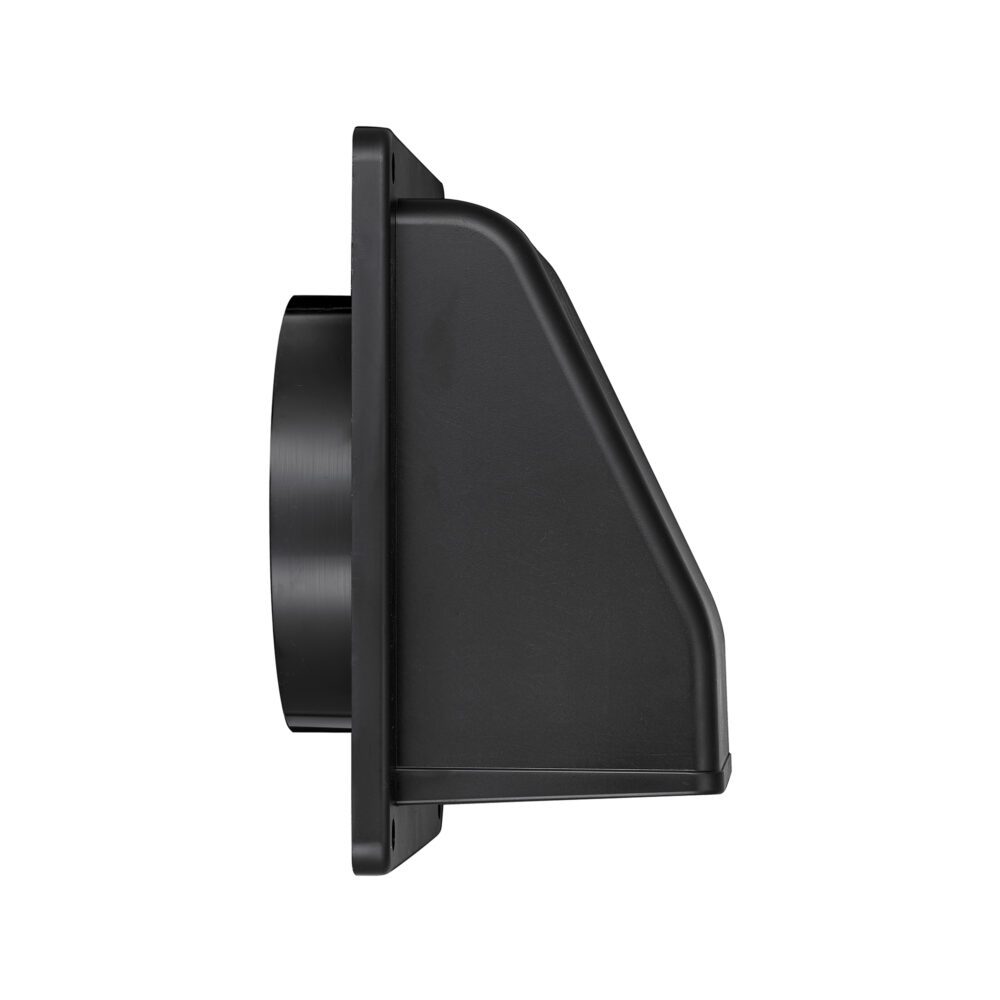 6 inch Black Plastic Wall Exhaust or Air Intake Vent - Hinged Screen ...