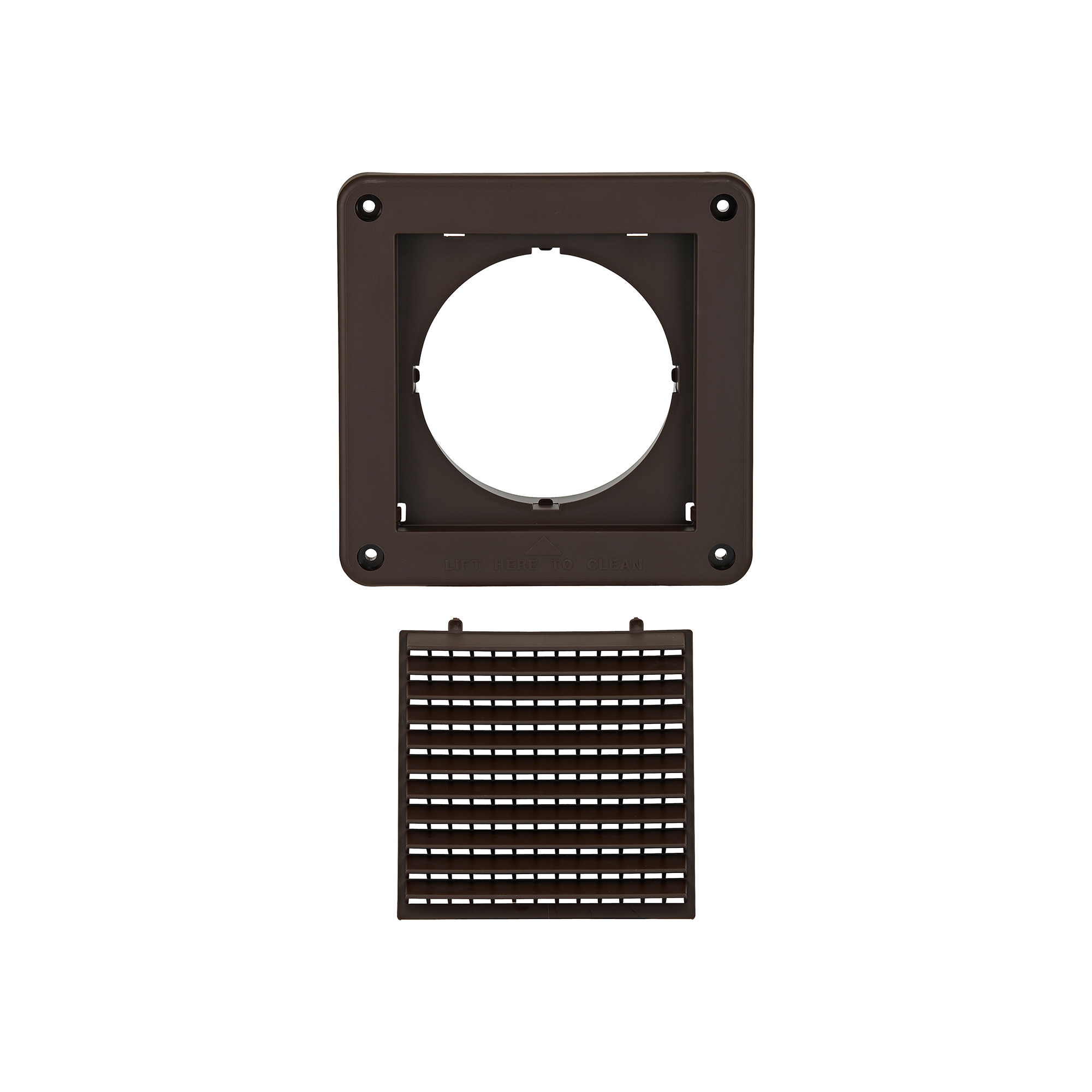 Intake Vent - 4 inch Brown Plastic Fresh Air Vent #604B-ML