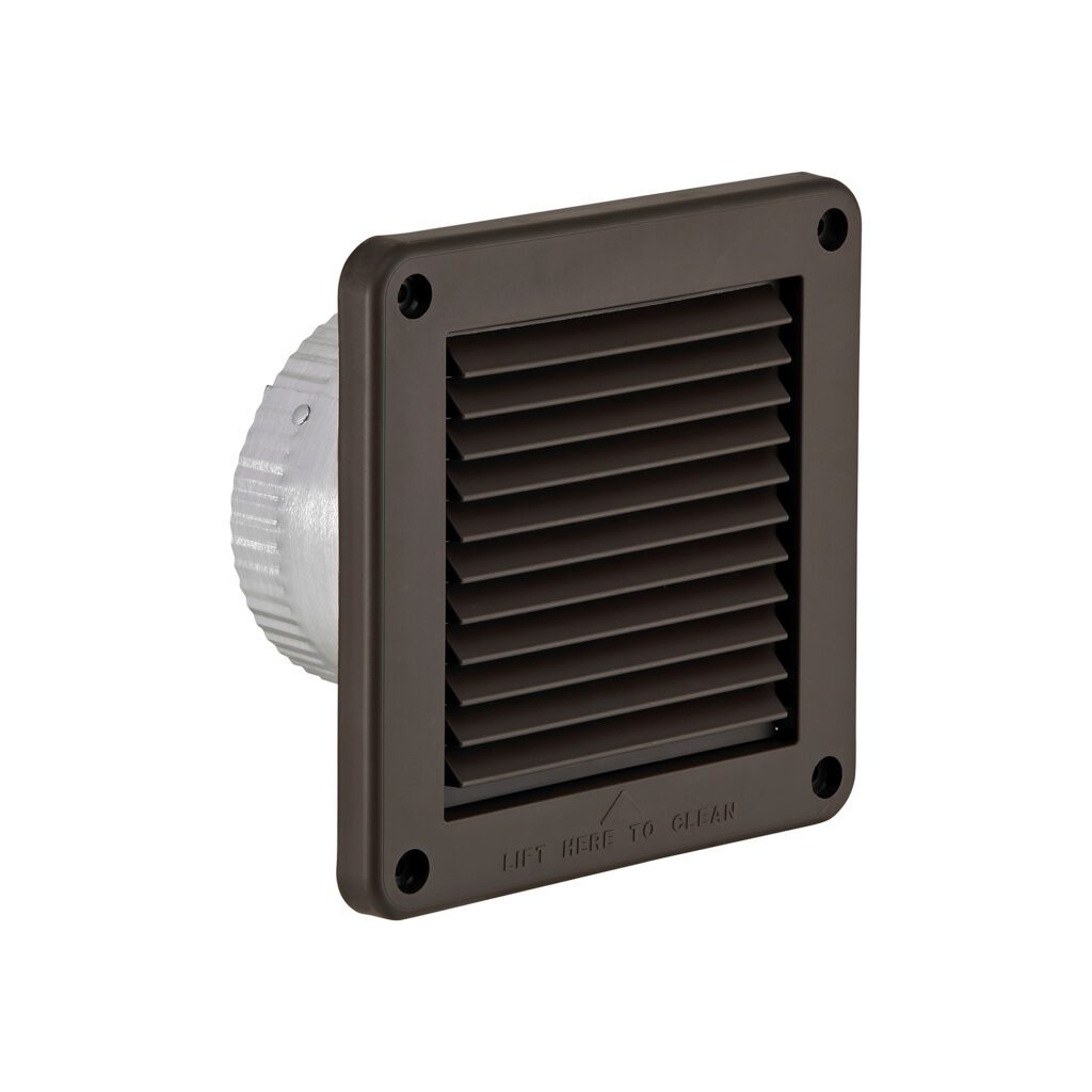 Intake Vent - 3 inch Brown Plastic Fresh Air Vent #673B-ML