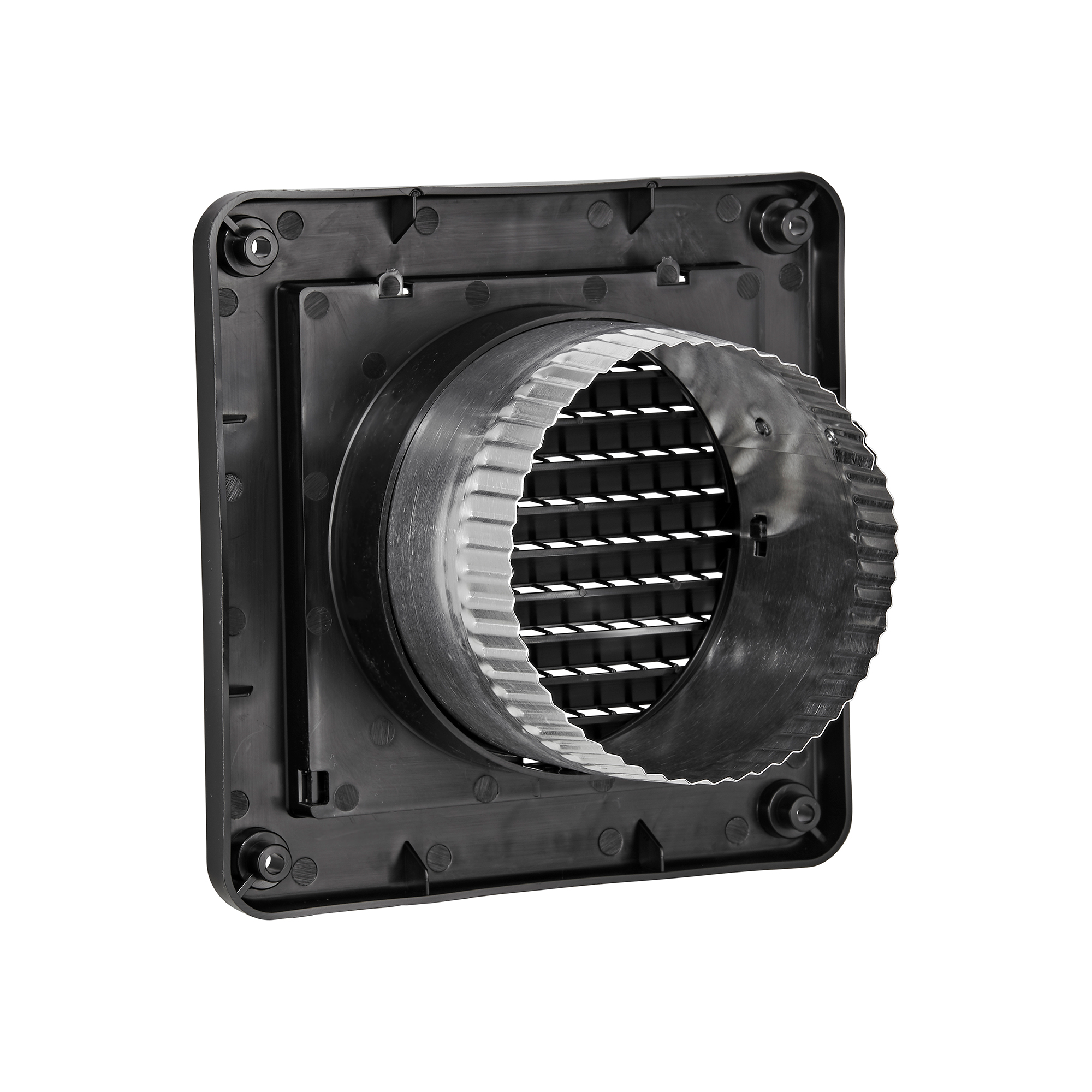 Intake Vent - 4 inch Black Plastic Fresh Air Vent #674BL-ML