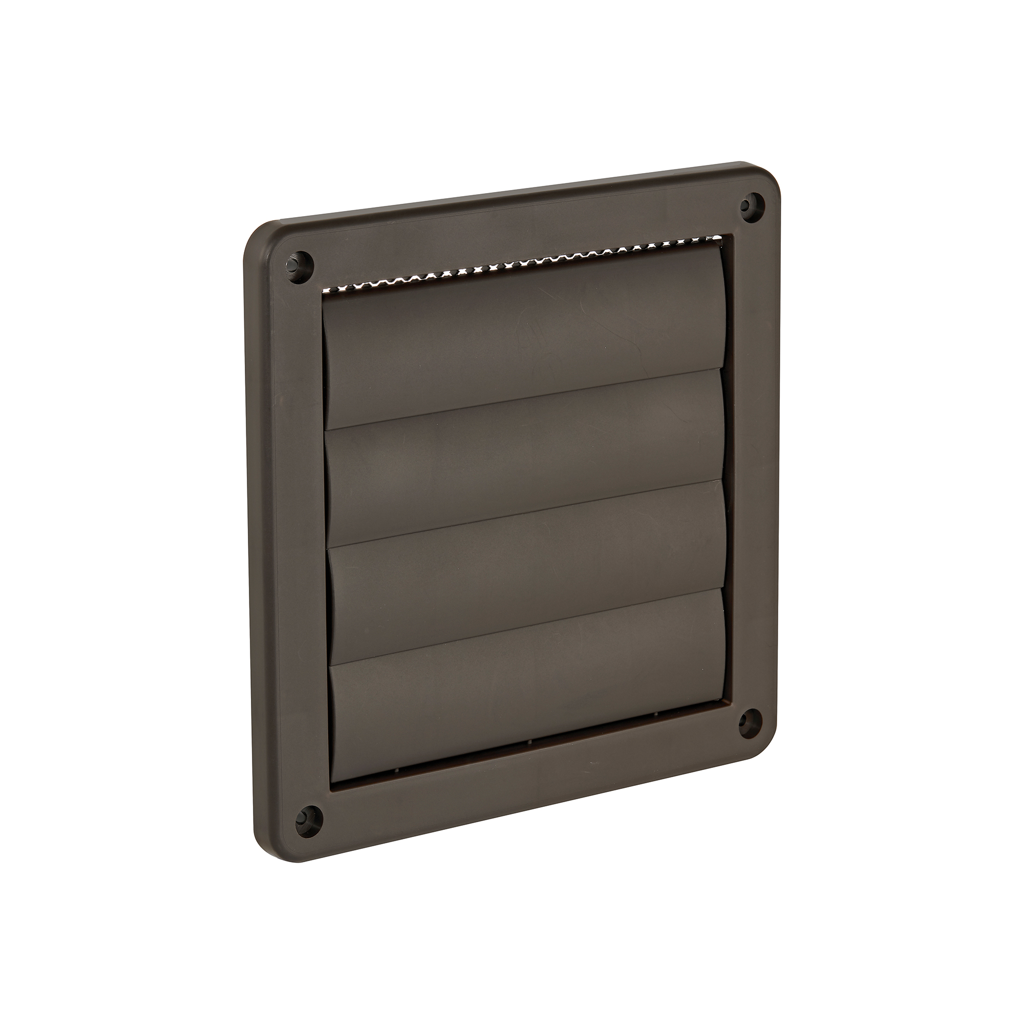 Exhaust Vent - 6 inch Brown Plastic Louvered Vent #361BS