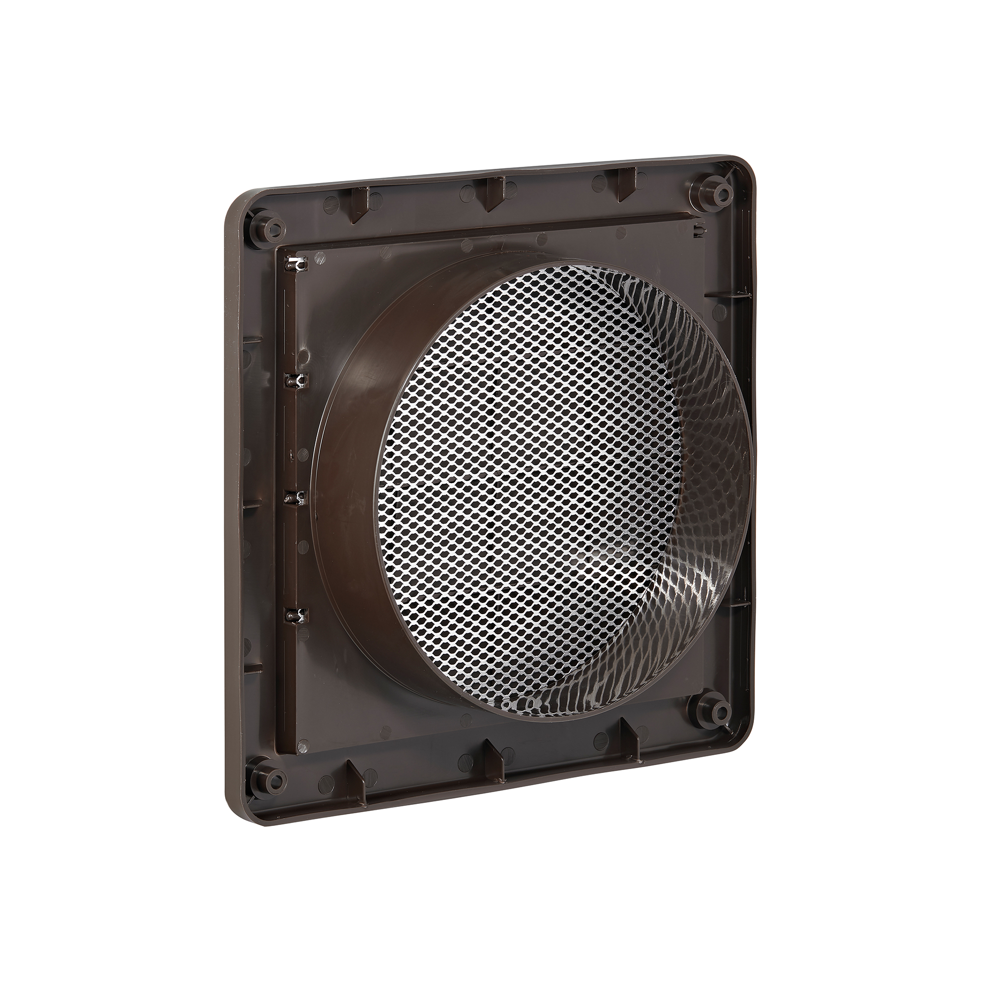 Exhaust Vent - 6 inch Brown Plastic Louvered Vent #361BS