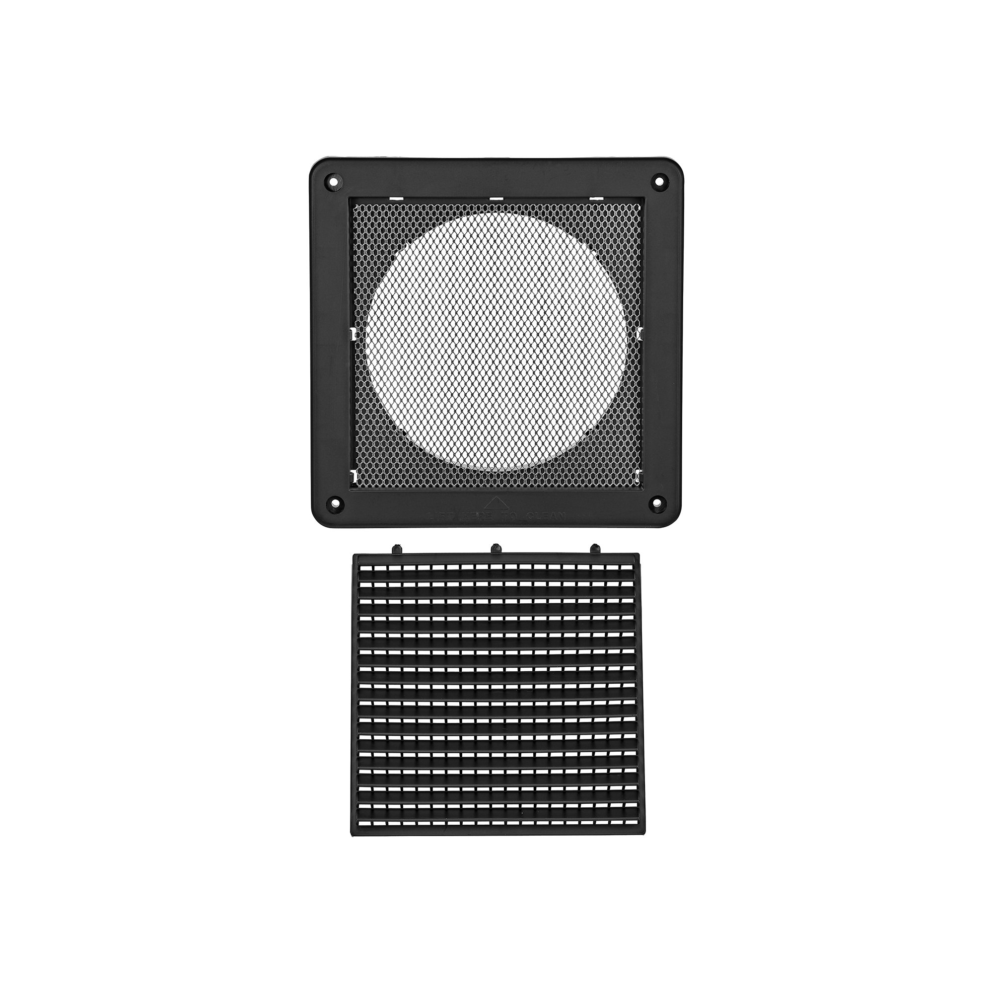 Intake Vent - 6 inch Black Plastic Fresh Air Vent #606BL-MLS