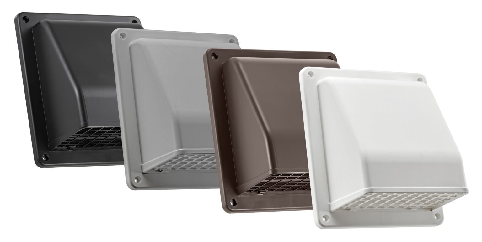Select Colors for Wall Exhaust and Fresh Air Intake Plastic Vents