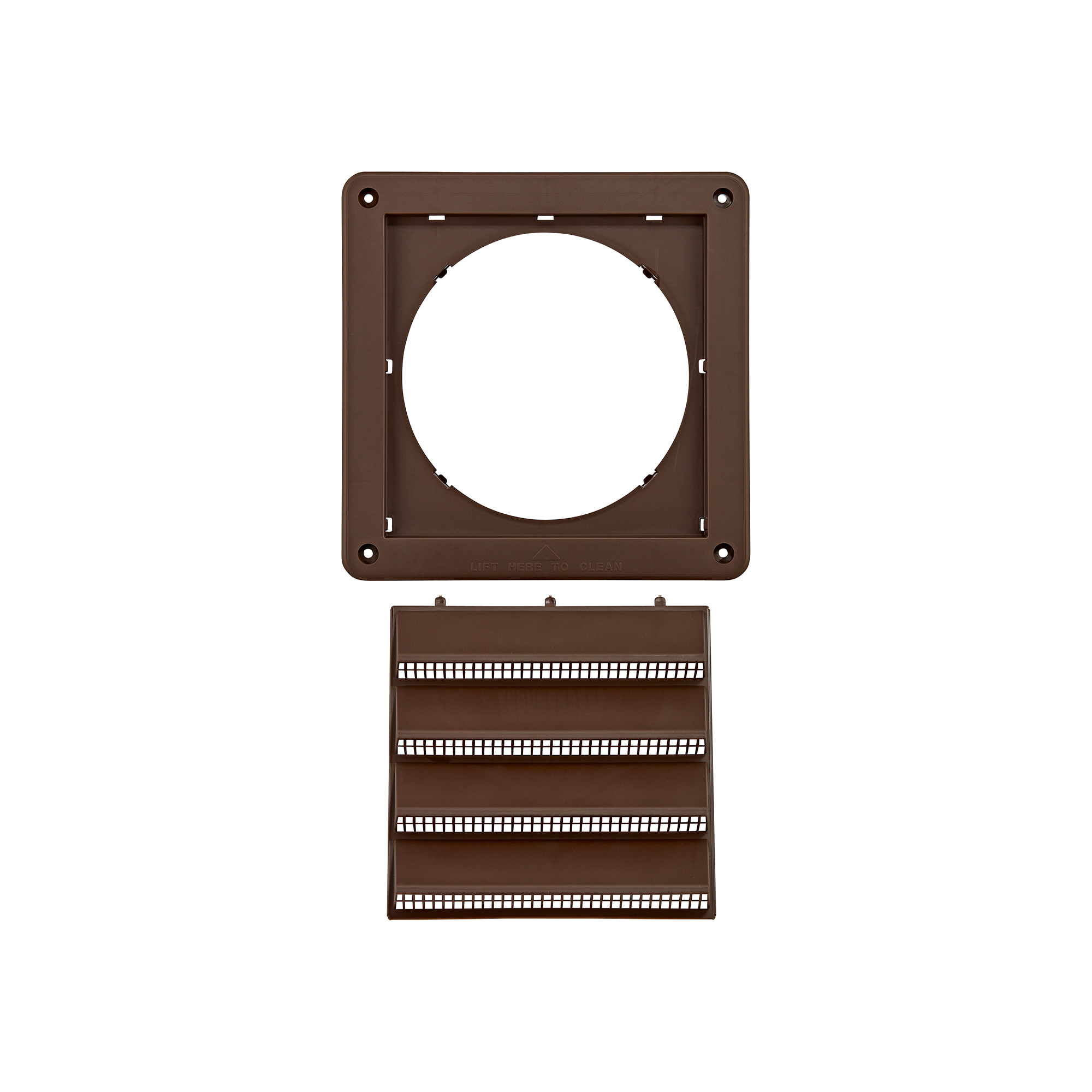 Intake Vent - 6 inch Brown Plastic Fresh Air Intake Vent #606B
