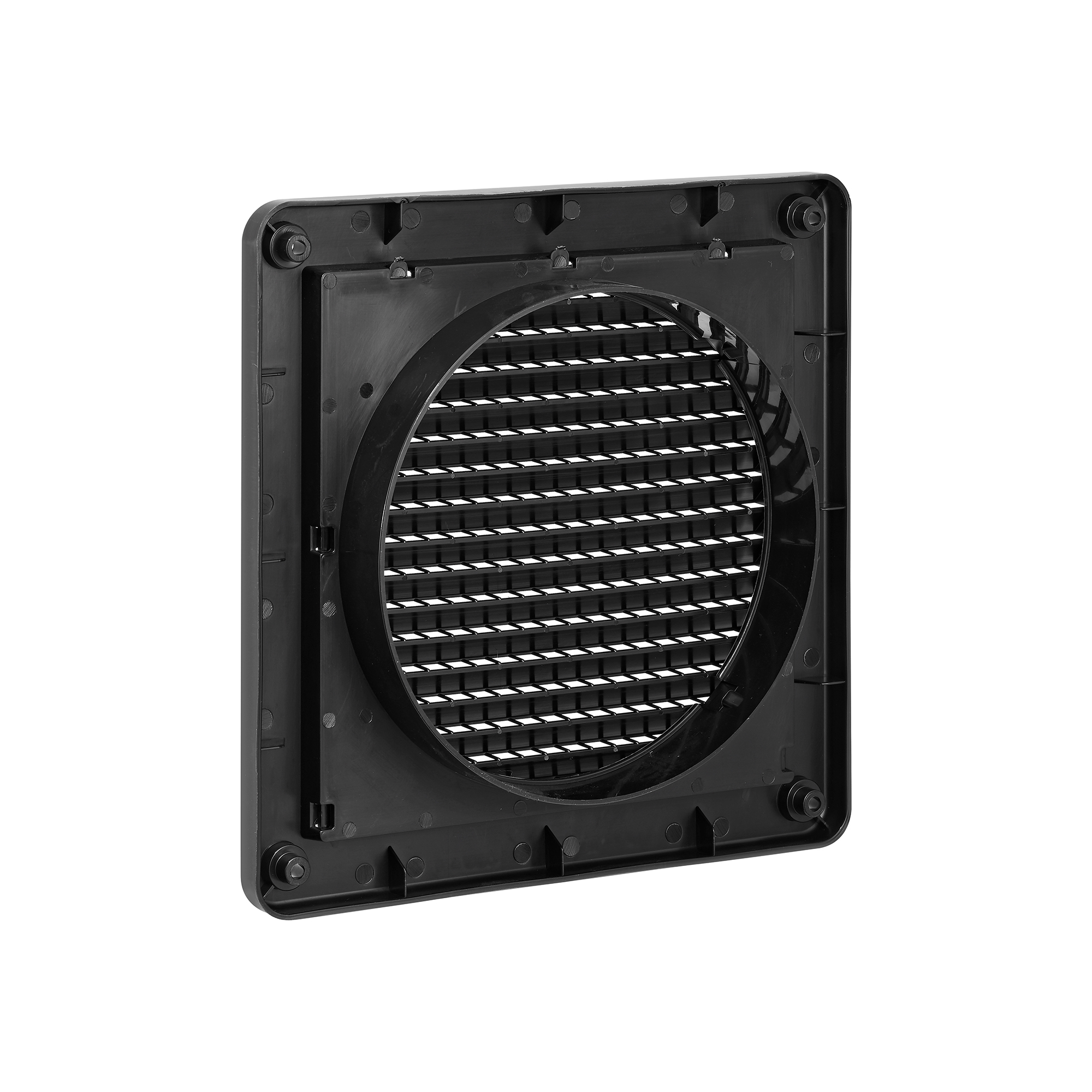 Intake Vent - 6 inch Black Plastic Fresh Air Vent #606BL-ML