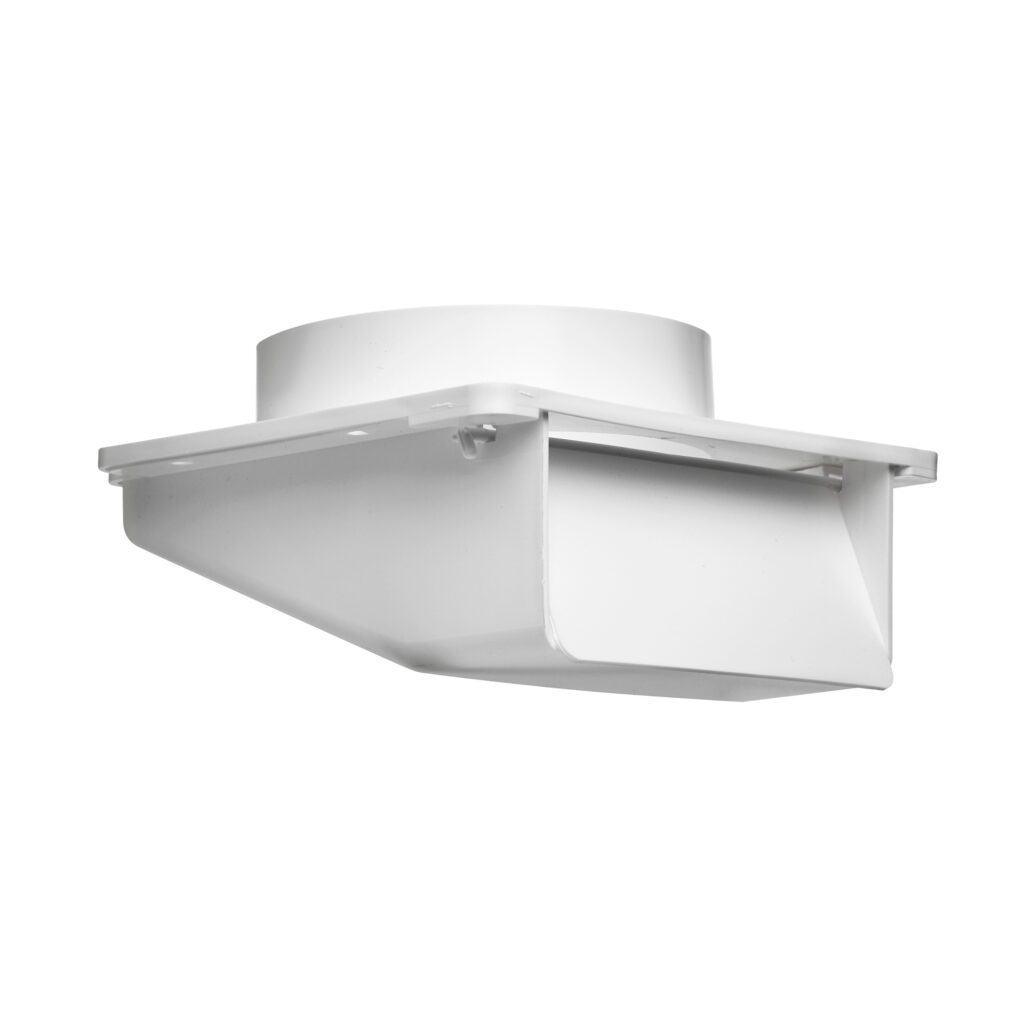 Dryer Vent - 4 in. Plastic Soffit Exhaust Vent - Damper #143W-SV