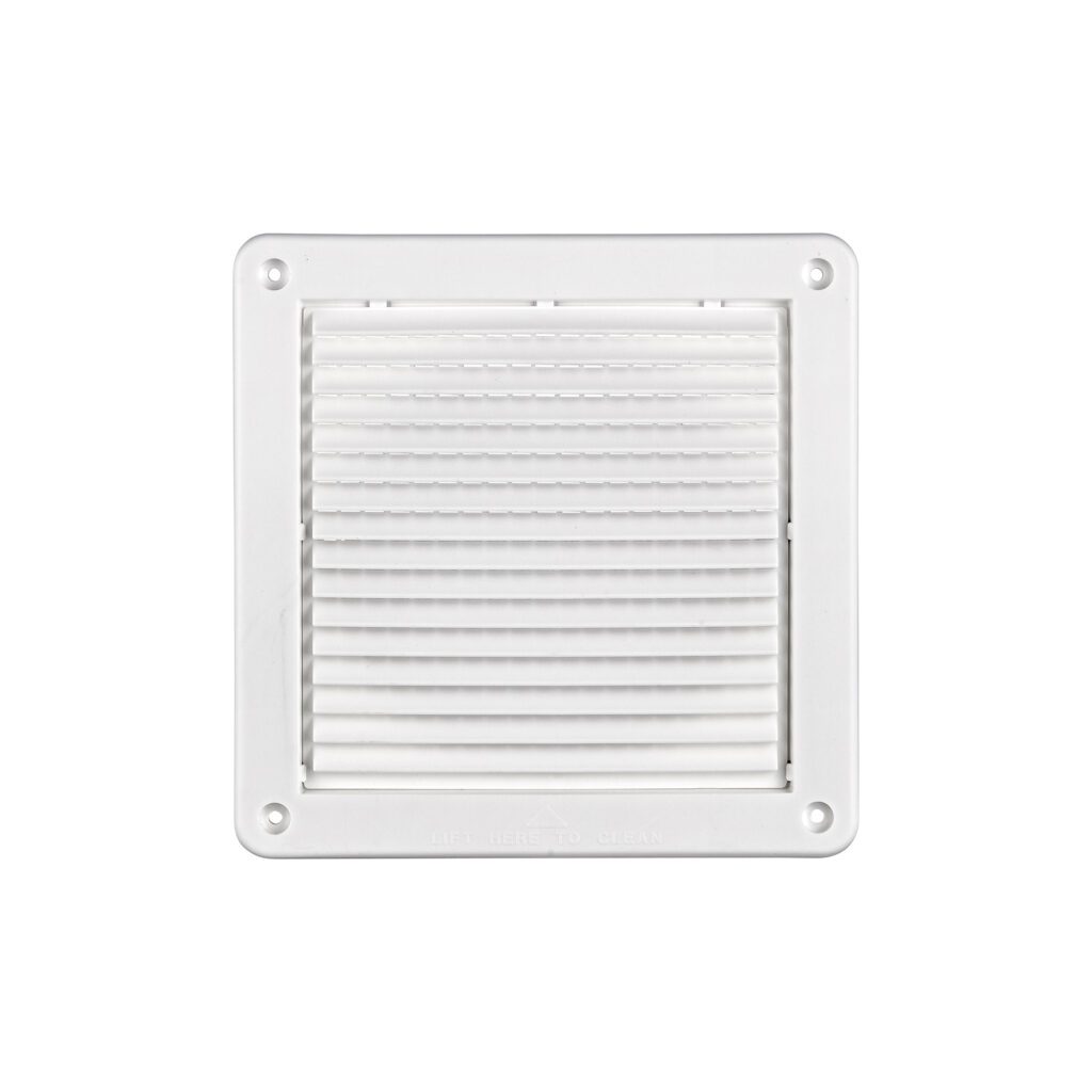 Air Intake Vent - 6 inch White Plastic Fresh Air Vent #606W-ML-NC